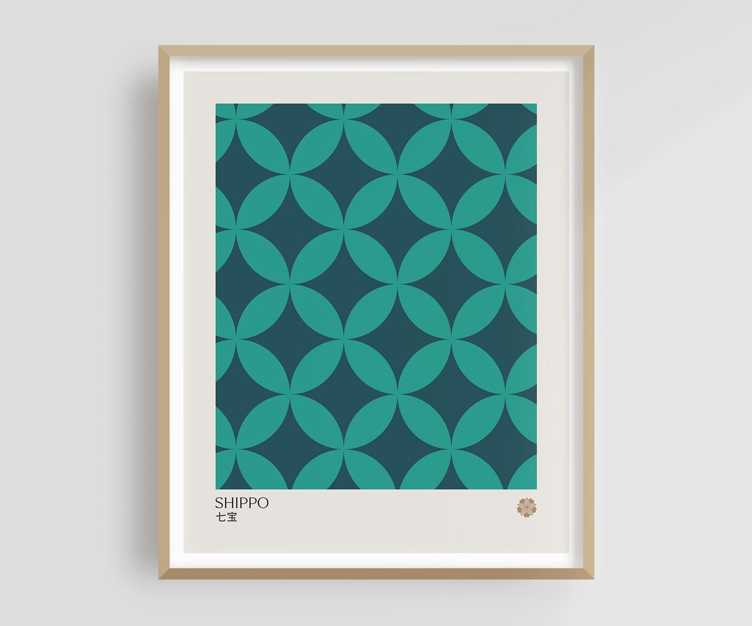 Shippo - Japanese Pattern, Wagara, Japandi Wall Art, Digital Download ...