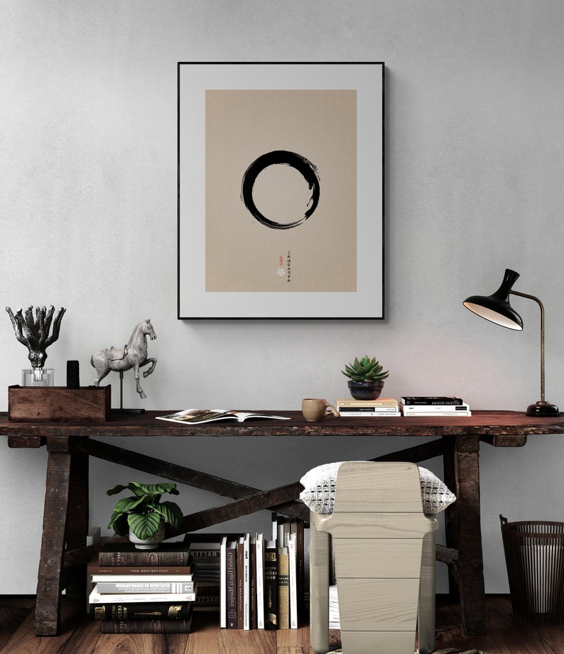 Enso Japandi Wall Art, Enso Circle, Digital Download, Zen Wall Art ...