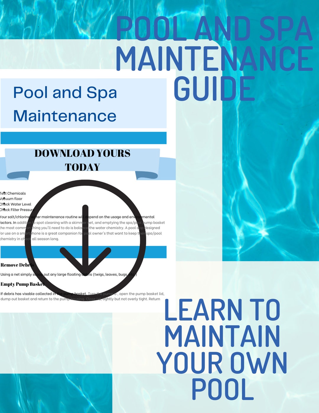 Pool and Spa Maintenance Guide - Etsy