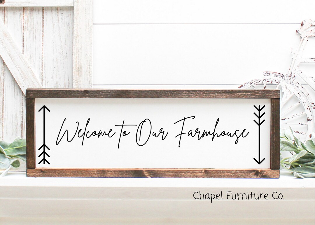Welcome to Our Farmhouse Sign | Wooden Sign | Custom Sign | Farmhouse ...