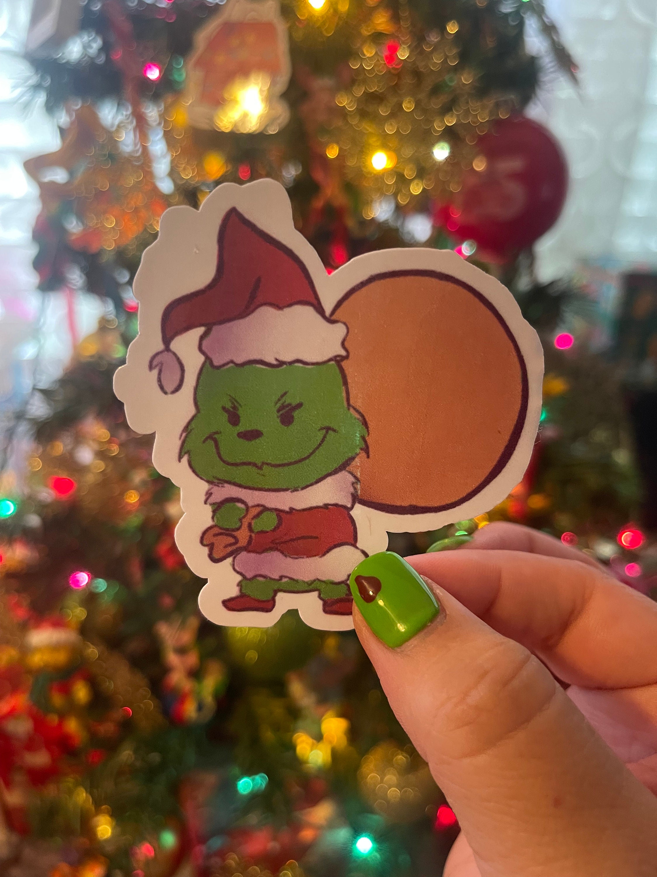Grinch Chibi Sticker Weatherproof Sticker Water Bottle Hydro - Etsy