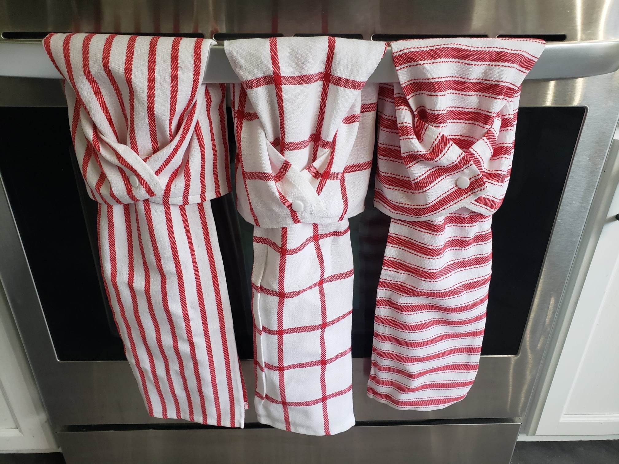 Set of 4 Hanging Snap on Kitchen Dish Hand Towels Red Rooster - Etsy
