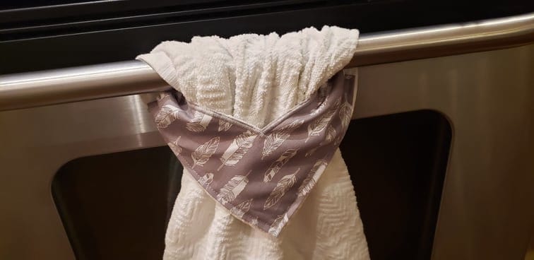 Set of 2 Hanging Kitchen Towels, Pull Through Kitchen Towels, Hanging ...