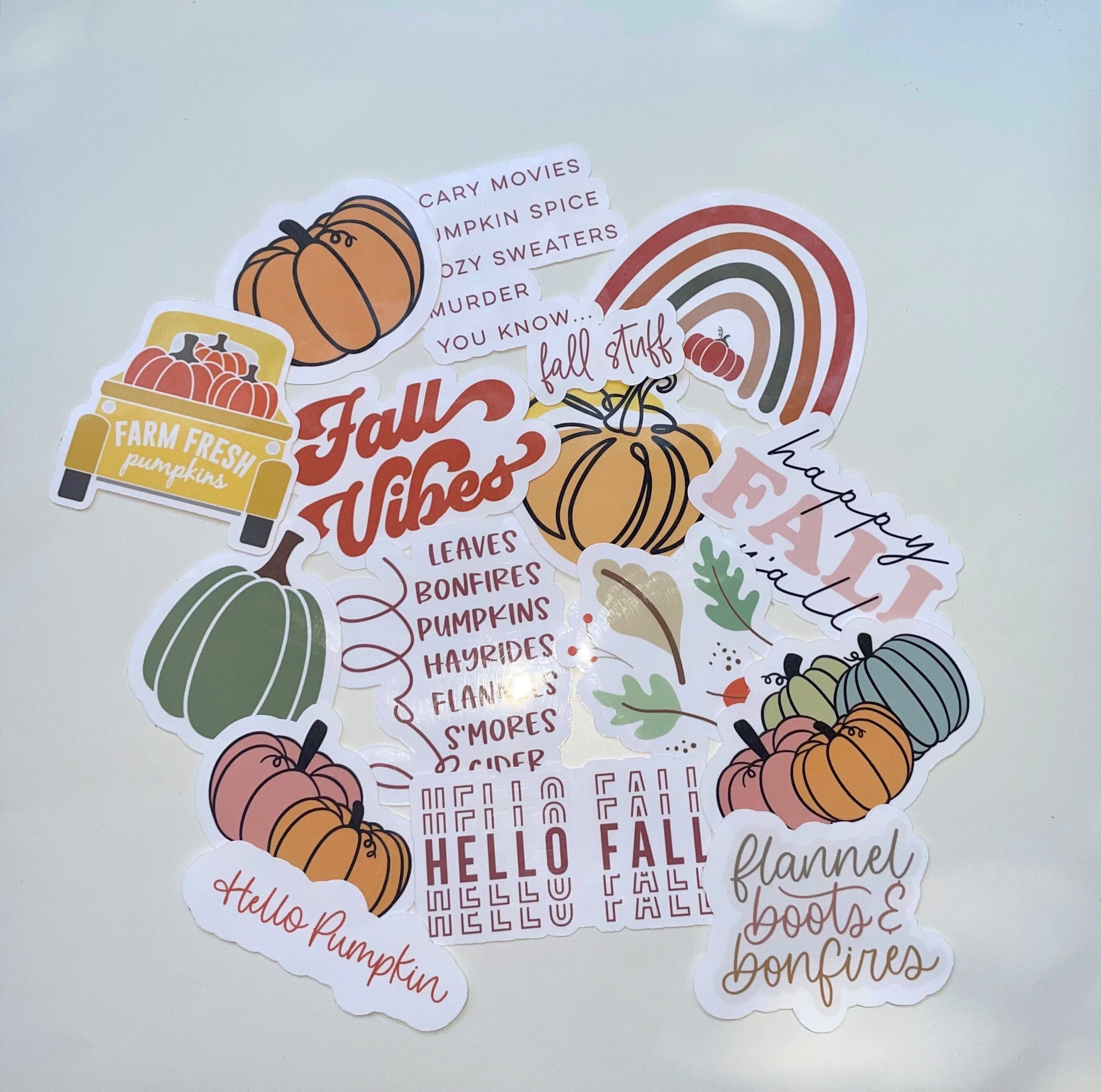 Fall Sticker Pack, Choose Your Stickers, Waterproof - Etsy