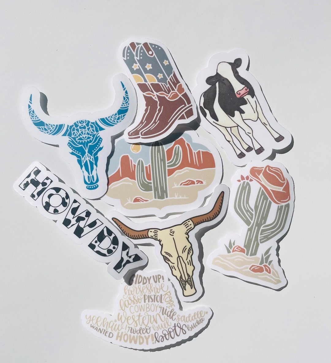 Western Sticker Pack, Choose Your Stickers, Waterproof - Etsy
