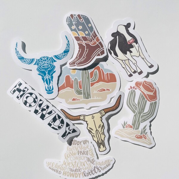 Western Stickers - Etsy