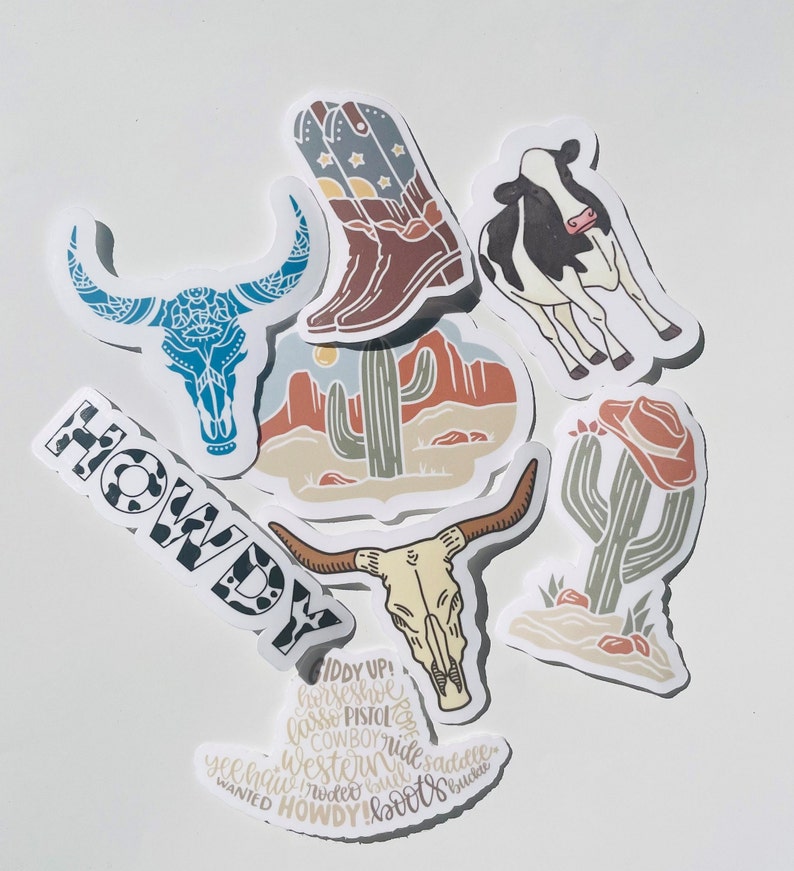 Western Sticker Pack Choose Your Stickers Waterproof - Etsy