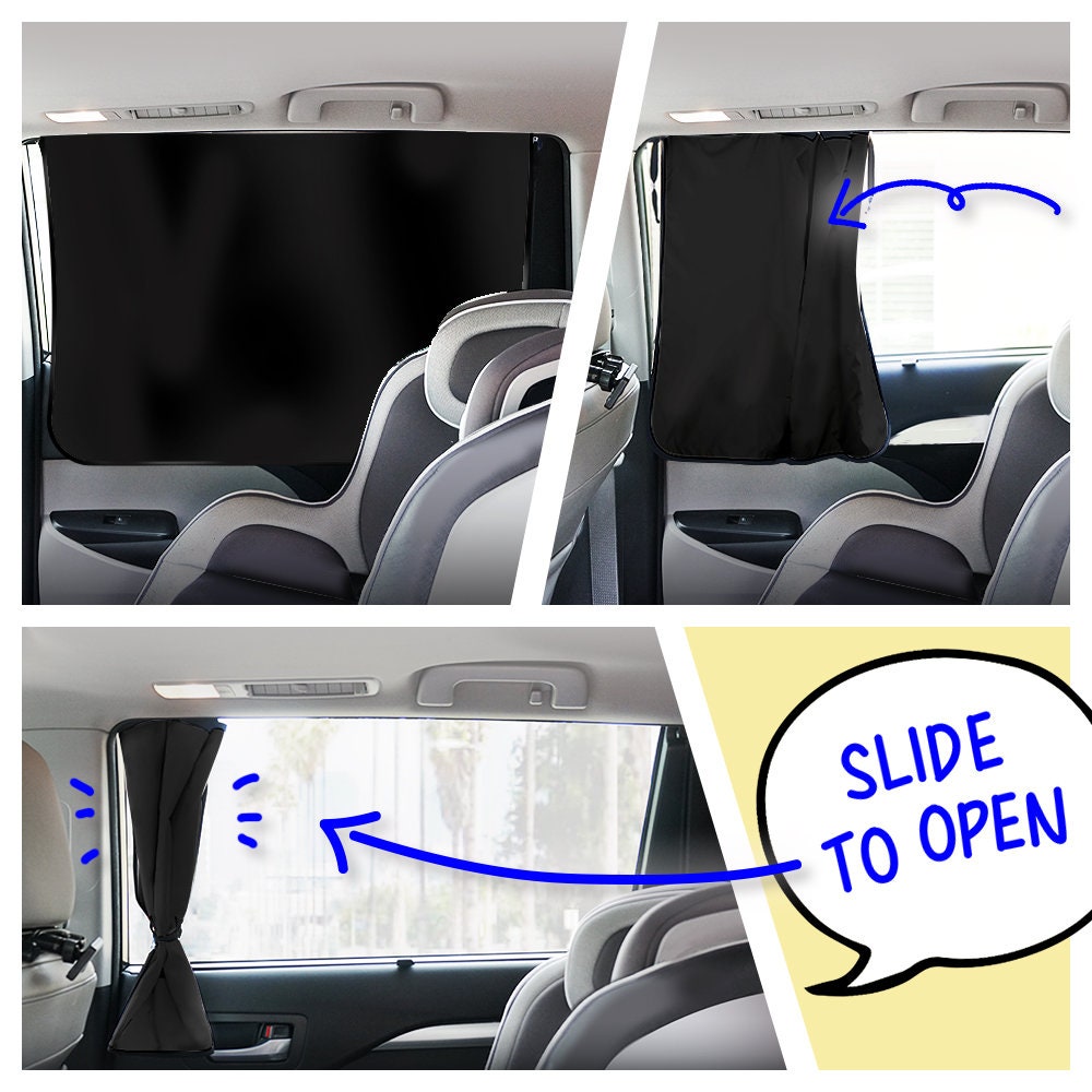 Magnetic Car Window Shade - Universal Curtain With Sun Protection Block ...