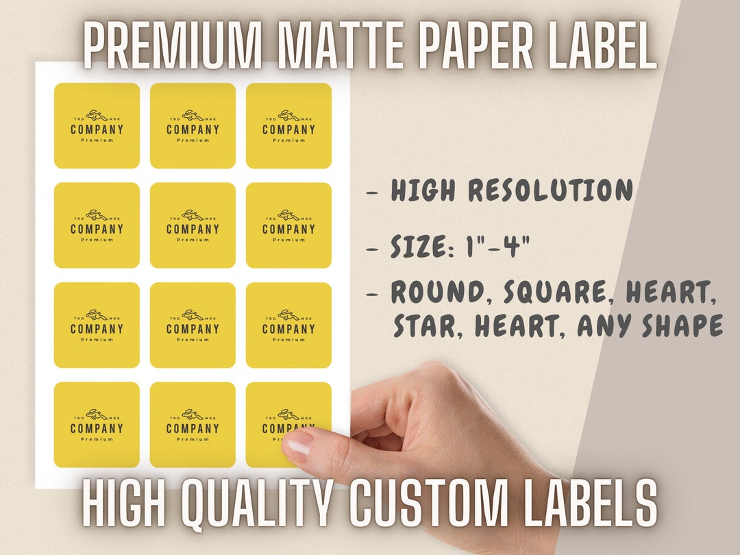 100+ Custom Labels on Sheet Matte Paper - Custom Sticker, Personalized ...