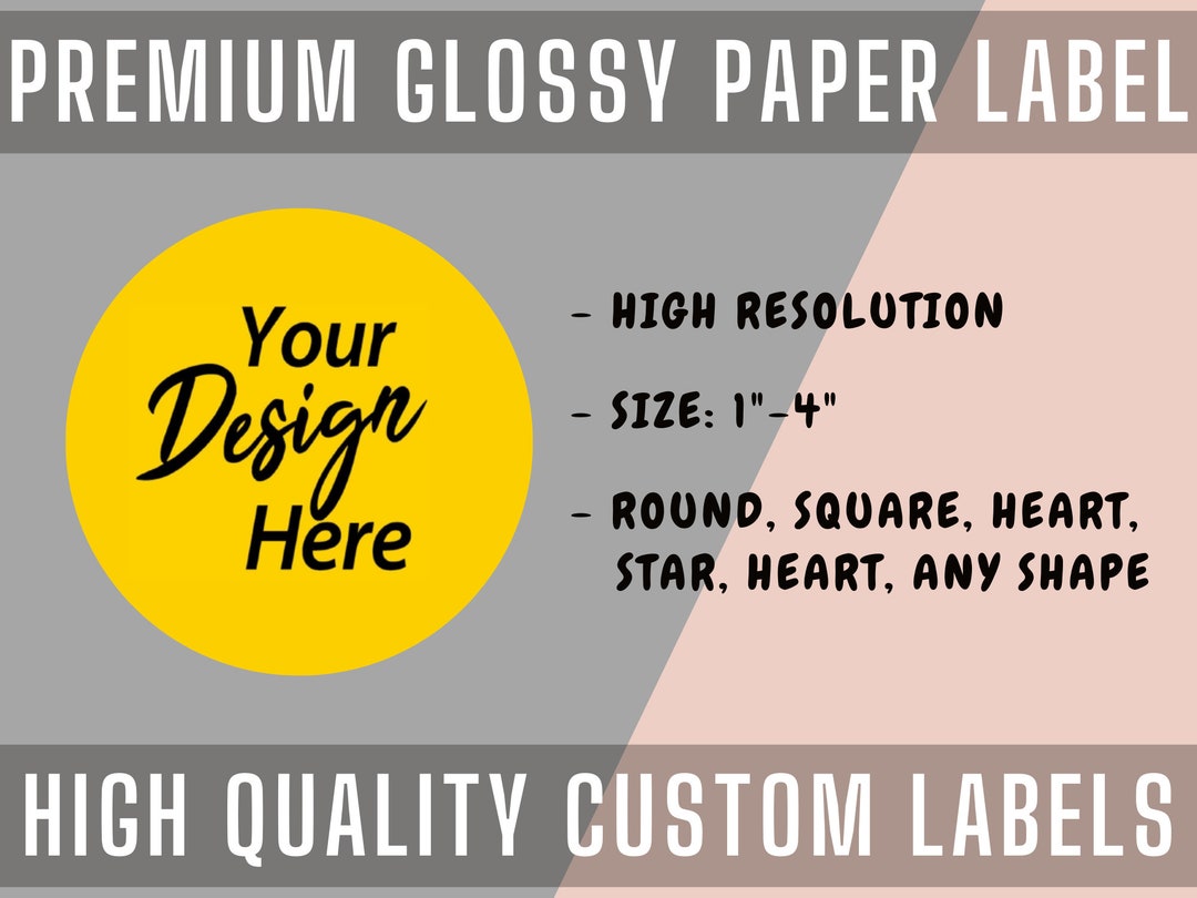 Custom Labels on Sheet Glosss Paper Stickers - Custom Sticker ...