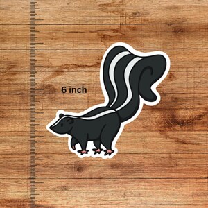 Cute Skunk Sticker | Vinyl Sticker | Hand-drawn, Waterproof, Multiple ...