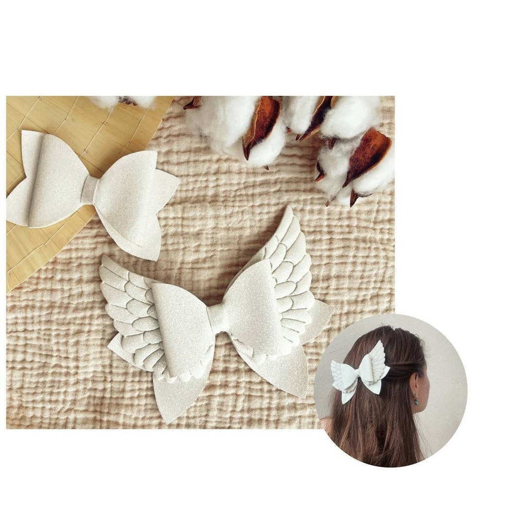 Angel Hair Bow, Angel Wings, Heaven, Angel Wing Bow, Sparkly Hair Bow ...