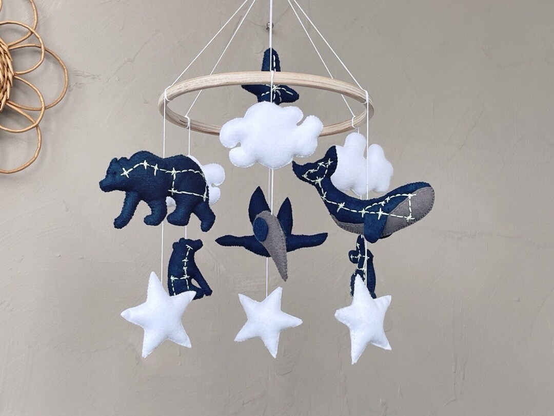 Space Mobile, Montessori Mobile, Monochrome Mobile, Newborn Mobile ...