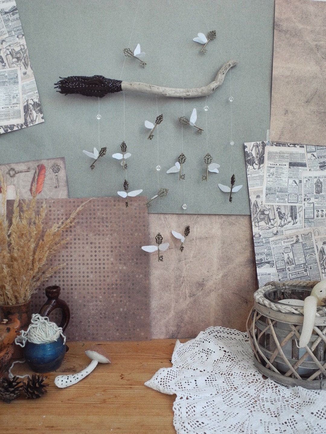 Flying Keys Wall Hangings, Flying Keys Garland, HP Garland, Flying Keys ...