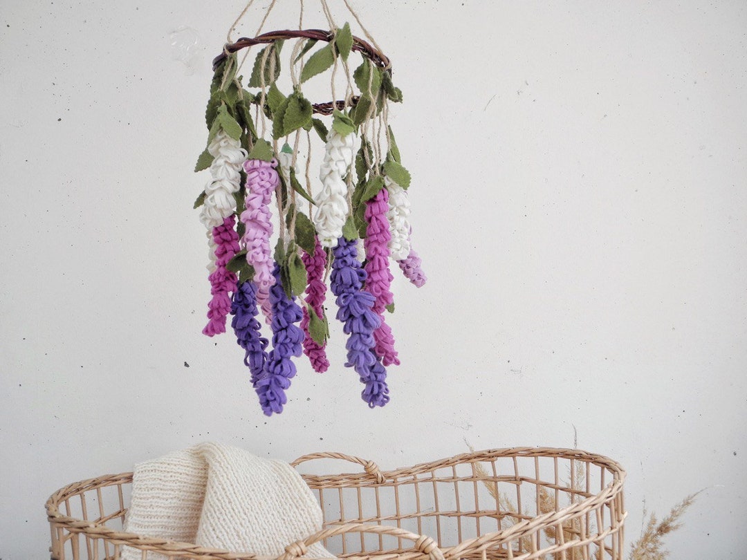 Wisteria Mobile Purple Flower Mobile Floral Mobile Greenery - Etsy Wisteria Mobile Purple Flower Mobile Floral Mobile Greenery - Etsy