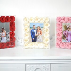 Forever Rose Picture Display 18 Preserved Roses in Acrylic Display Wall ...