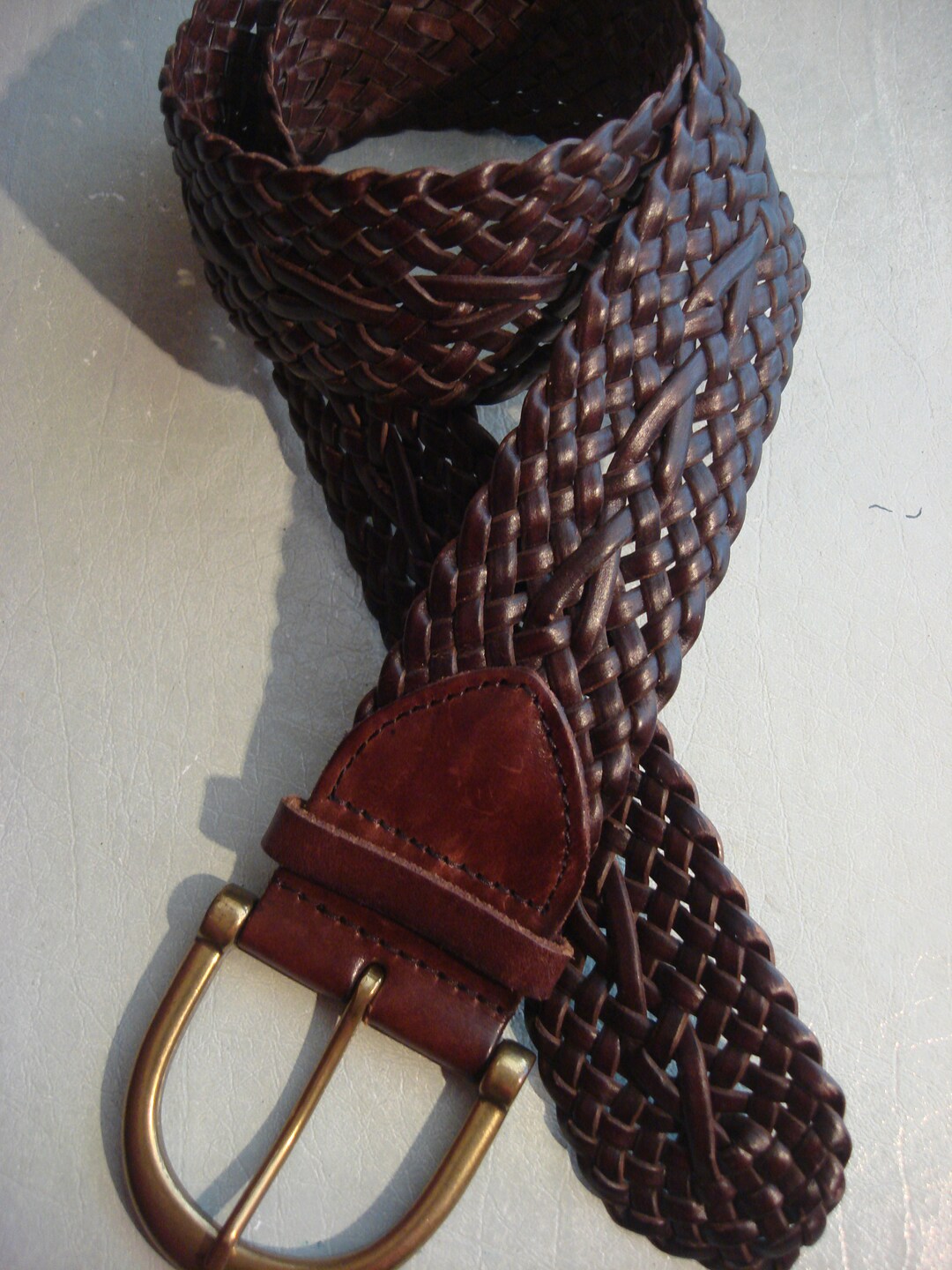 CHAPS BROWN LEATHER Belt - Etsy