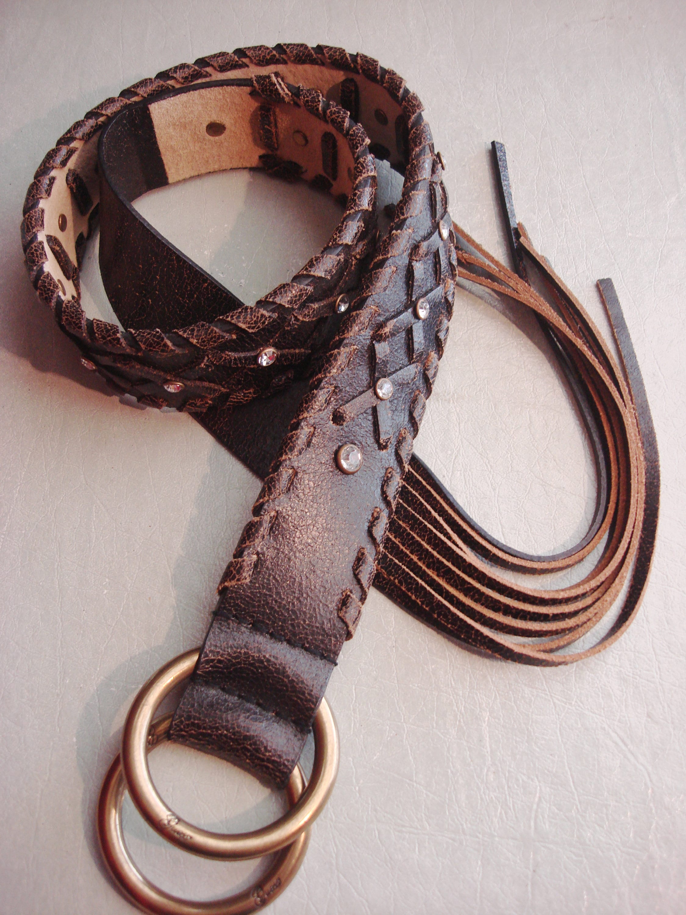 LEATHER WHIP STITCH Belt - Etsy