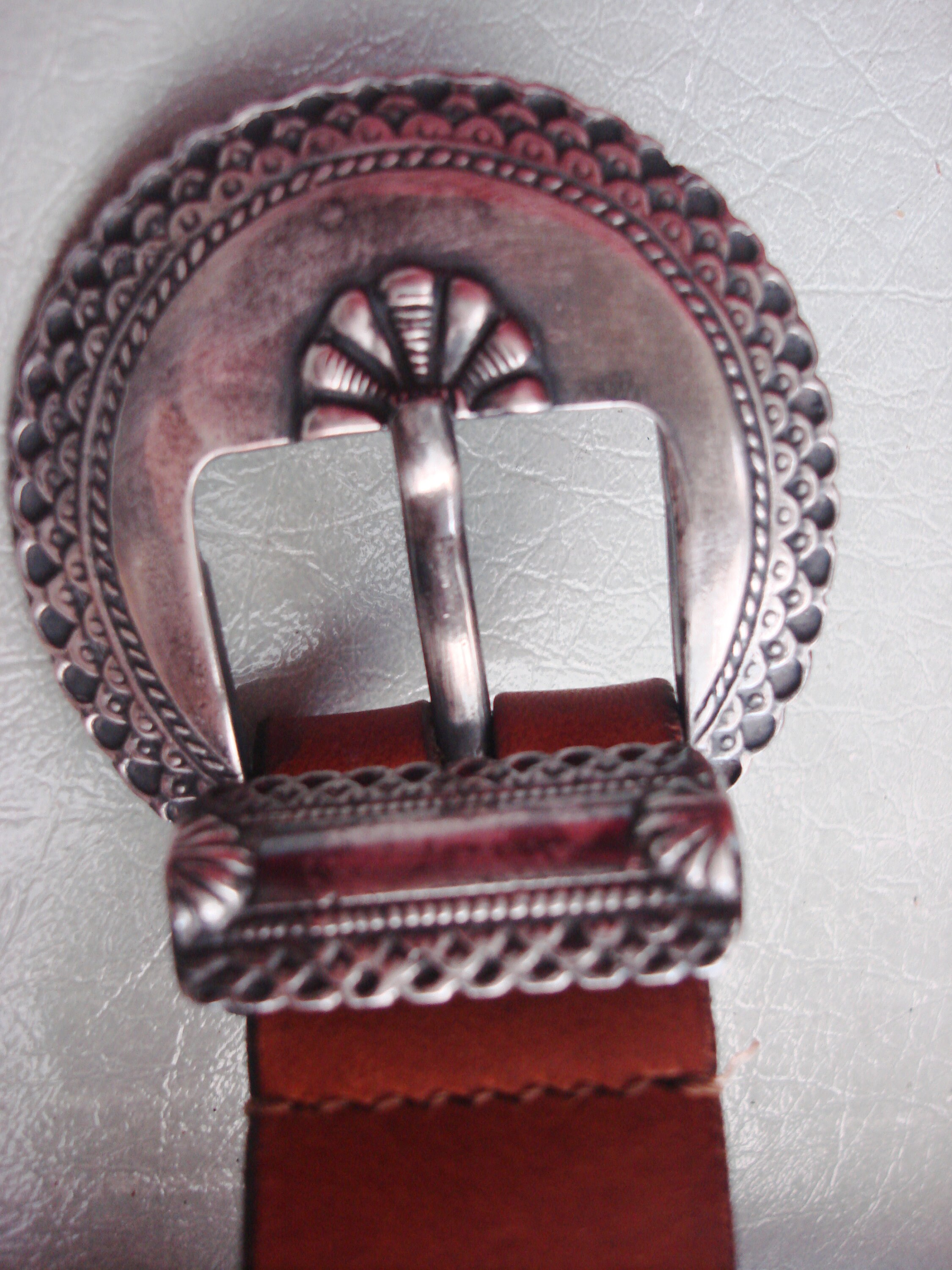 BROWN LEATHER CONCHO Belt - Etsy