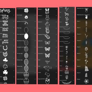 Procreate Spring Stamp Brush Set! 150 Procreate Stamp Brushes With Hand ...