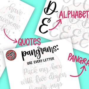 10 Procreate Brushes, 20 Lettering Practice Worksheets, Learn Brush ...