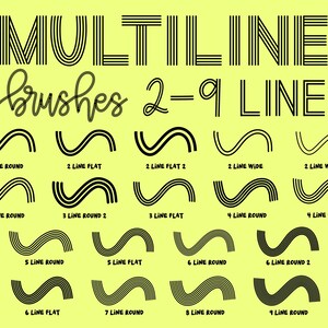 Procreate Massive Multiline Brush Bundle! Over 200 Procreate Brushes for Lettering, Digital ...