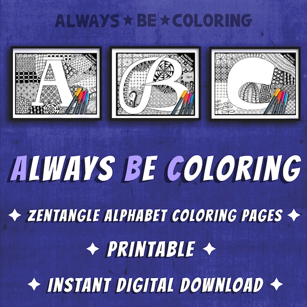 Zentangle Alphabet - Etsy