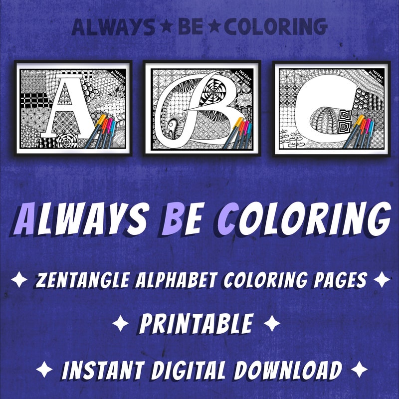 Zentangle Alphabet - Etsy