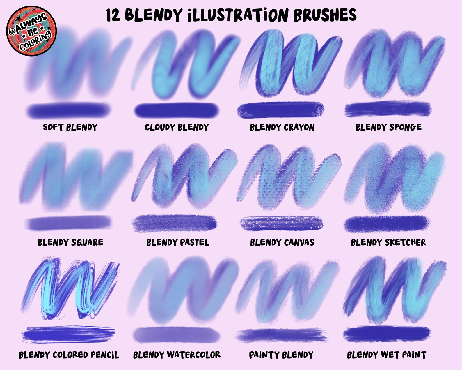 62 Procreate Blending Brushes, Skin & Hair Blending Brush, Procreate ...