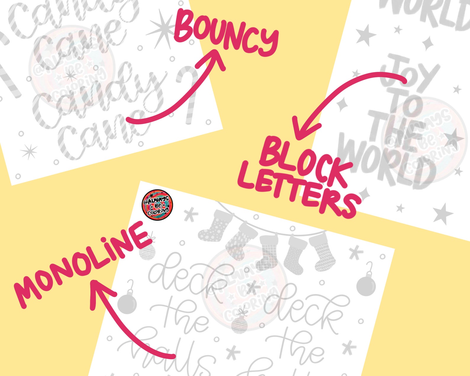 7 Procreate Brushes & 10 Lettering Practice Worksheets | Etsy