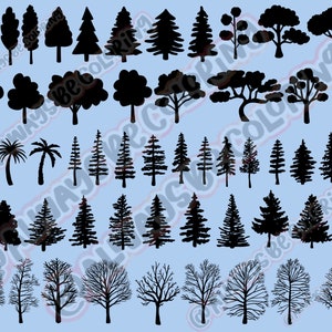 Over 200 Hand Drawn Procreate Stamp Brushes With Tree and Leaf Designs ...