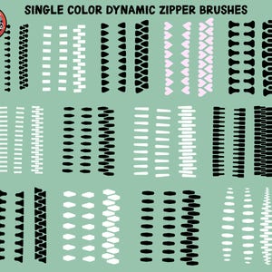 210 Procreate Zipper Brushes & Stamps, Dynamic Zipper Brushes ...