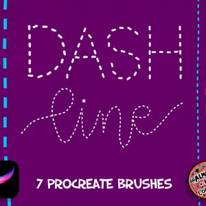 7 Procreate Dash Line Brushes! Procreate Border Brushes, Stitches Sewing Brushes, Lettering ...