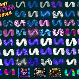 Procreate Glitter Brush Bundle Save 60%! Over 250 Procreate Brushes for Lettering, Digital ...