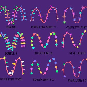 30 Multicolored Christmas Lights Procreate Brushes! Procreate Christmas ...