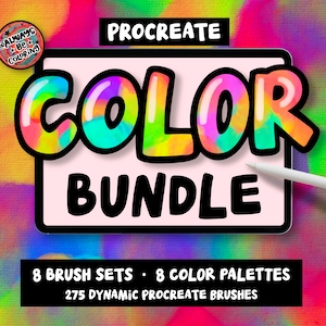 Procreate Color Brush Bundle Save 60%! Over 275 Awesome Procreate Brushes Lettering, Digital ...