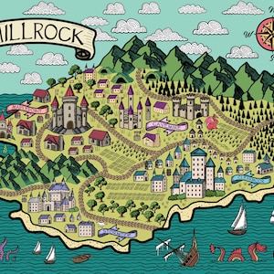 Procreate Fantasy Map Creator, 350 Brushes, Hand Drawn Stamps, Patterns ...