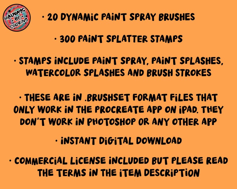 300 Realistic Procreate Paint Splatter Stamps, 20 Dynamic Splatter ...