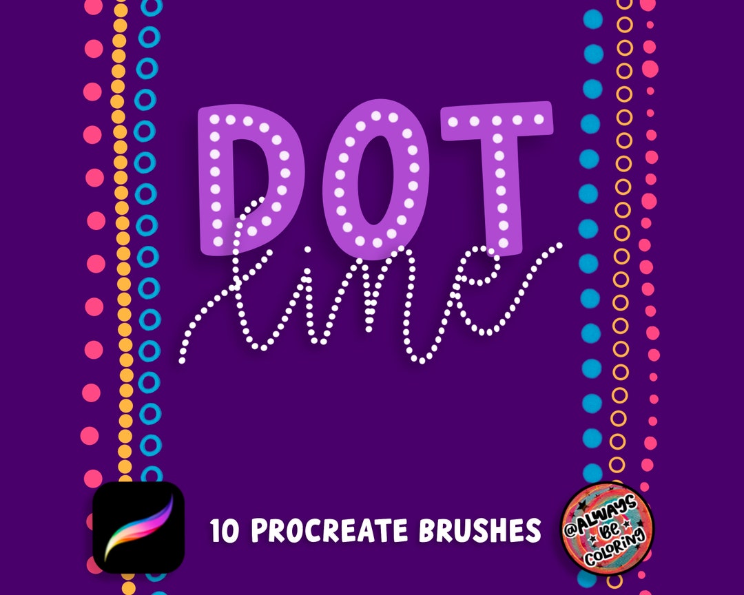 10 Procreate Dot Line Brushes! Procreate Border Brushes, Lettering ...