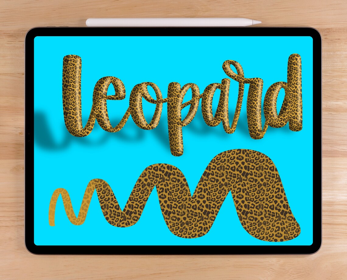 Leopard Print Double Procreate Lettering Brush! Choose Both Colors ...