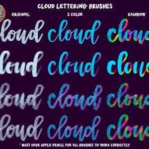 130 Realistic Procreate Clouds Stamps & Brushes! Lettering, Drawing Brushes, High Quality ...