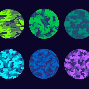 22 Seamless Pattern Camouflage Procreate Brushes! With Color Palette ...