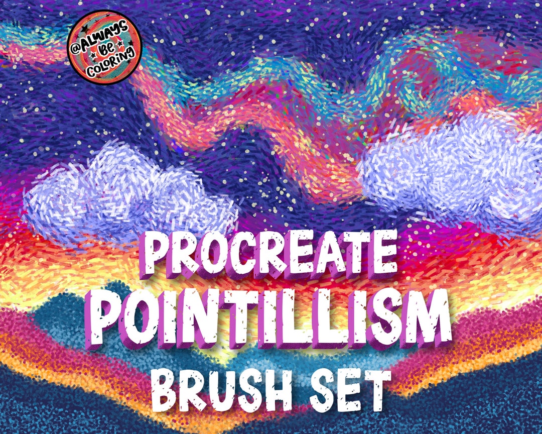 90+ Procreate Pointillism Brushes for Lettering & Illustration ...