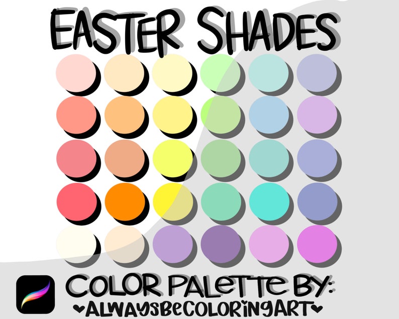 Custom Easter Color Palette and PDF Color Swatches for | Etsy