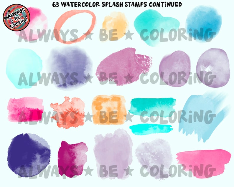 300 Realistic Procreate Paint Splatter Stamps, 20 Dynamic Splatter ...