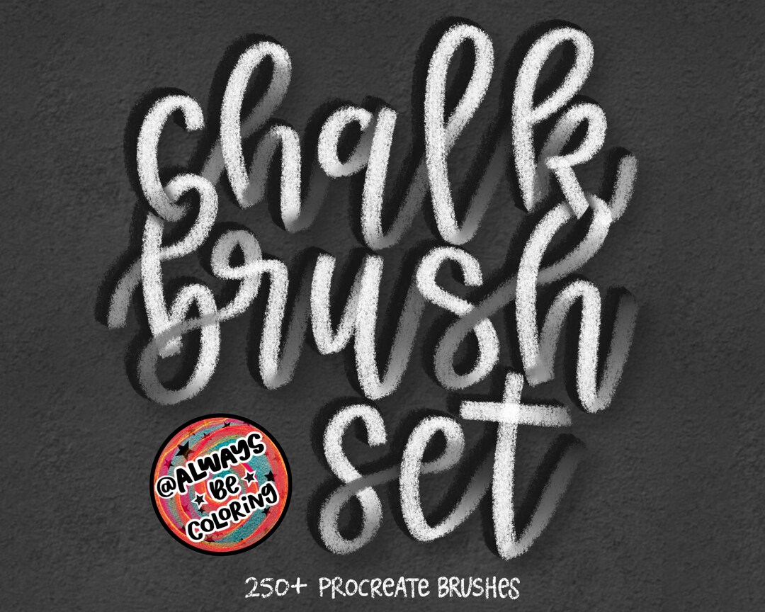 Procreate Chalk Brush Set! Over 250 Procreate Brushes for Lettering ...
