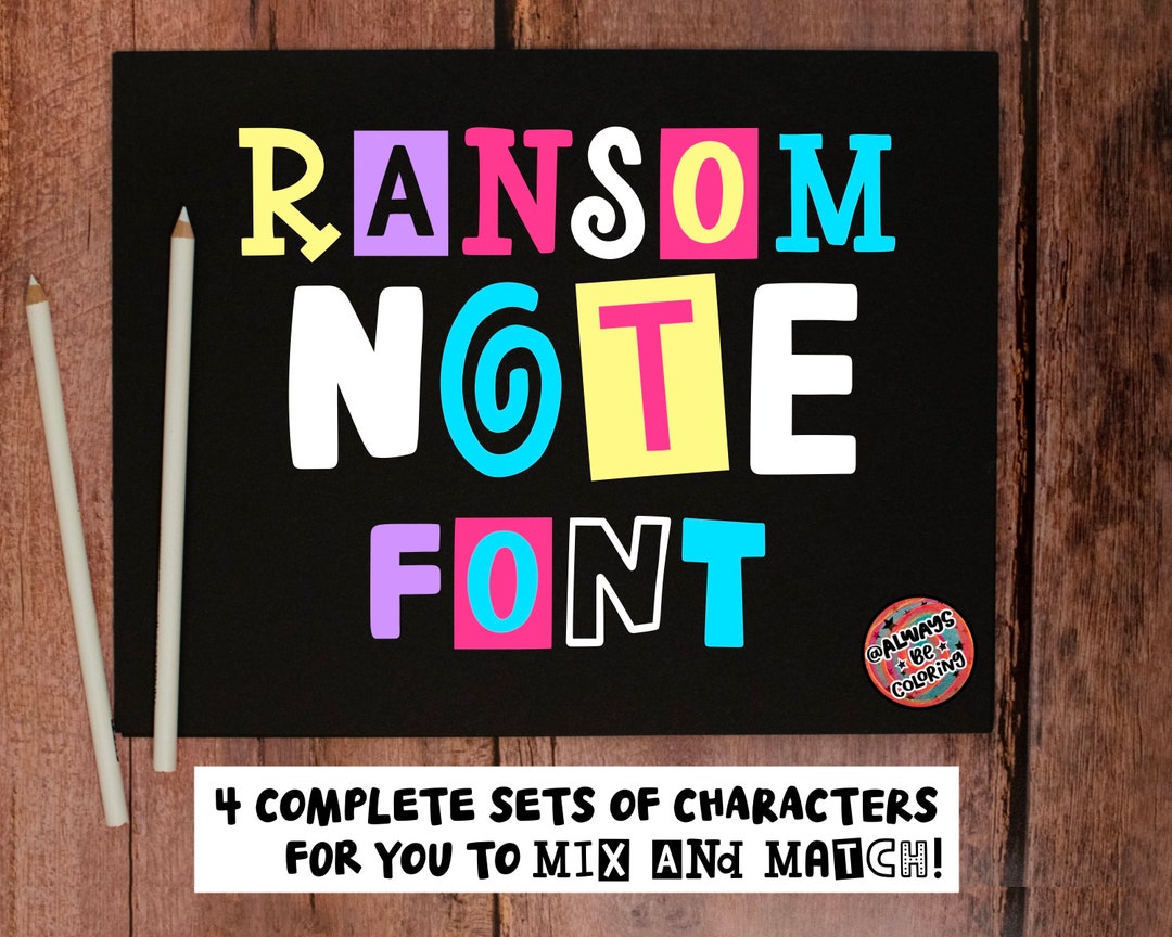 Ransom Note Font! Hand Drawn Display Font, Cricut Font, Modern ...