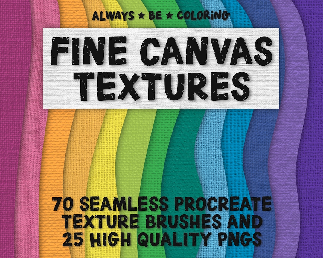 70 Premium Procreate Canvas Texture Brushes & 25 High Quality Canvas ...
