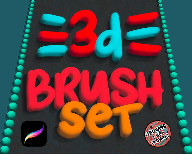 25 Awesome 3D Procreate Brushes for Lettering Illustration & - Etsy