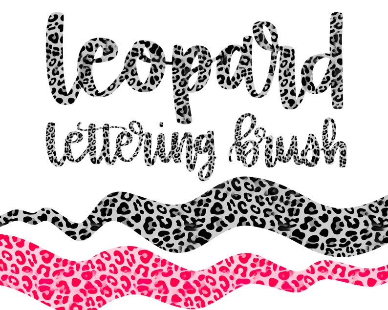 Leopard Print Procreate Lettering Brush and 2 Cheetah Pattern - Etsy